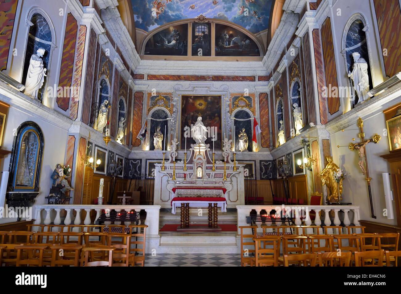 Principality of Monaco, Monaco, the old town on the Rock, Chapelle de ...