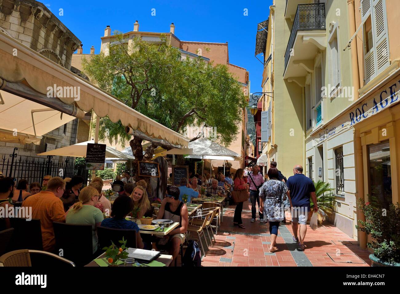 Principality of Monaco, Monaco, the old town on the Rock, place des ...