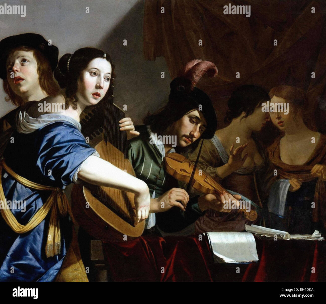 Jan van Bijlert A Musical Company Stock Photo - Alamy