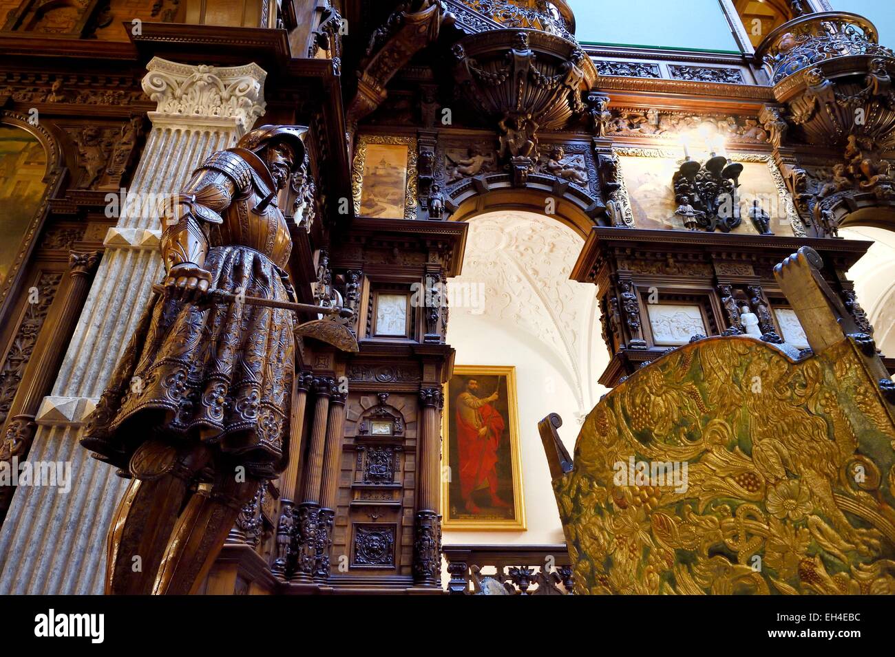 Romania, Wallachia, Sinaia, Peles Castle former royal residence built ...
