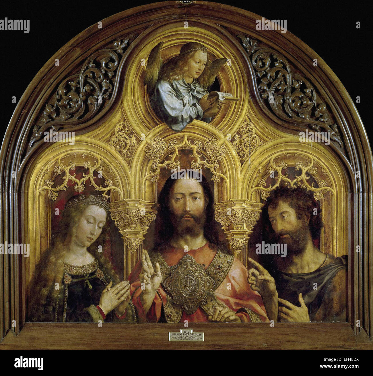 Jan Gossaert Christ between the Virgin Mary and Saint John the Baptist ...