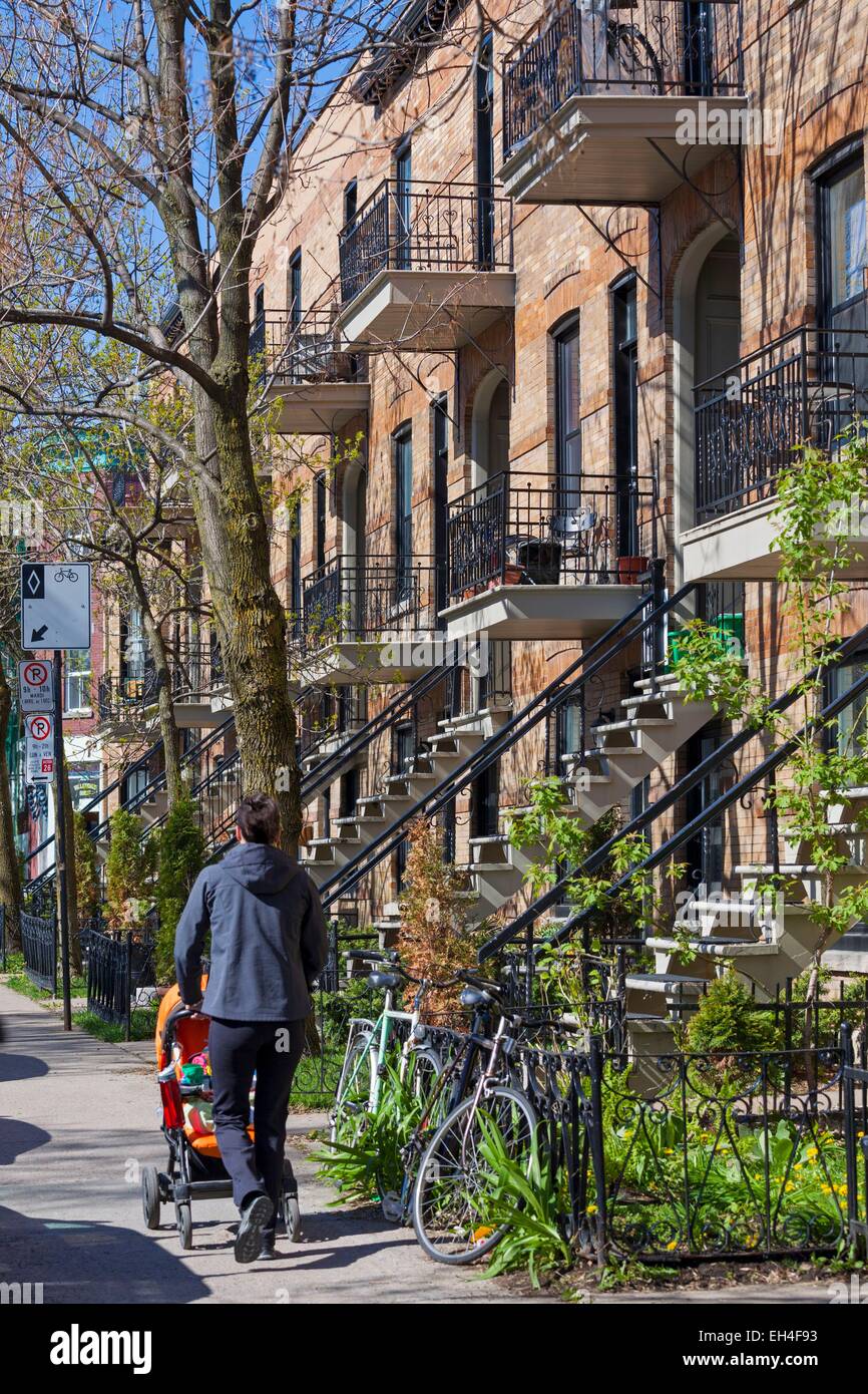 Montreal plateau staircase hi-res stock photography and images - Alamy