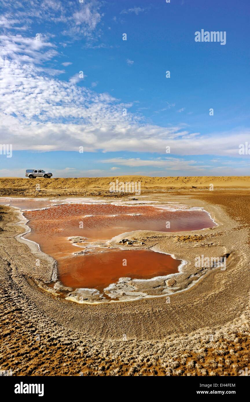 Namibia, Erongo region, Walvis Bay, Salt Evaporation Ponds Stock Photo ...