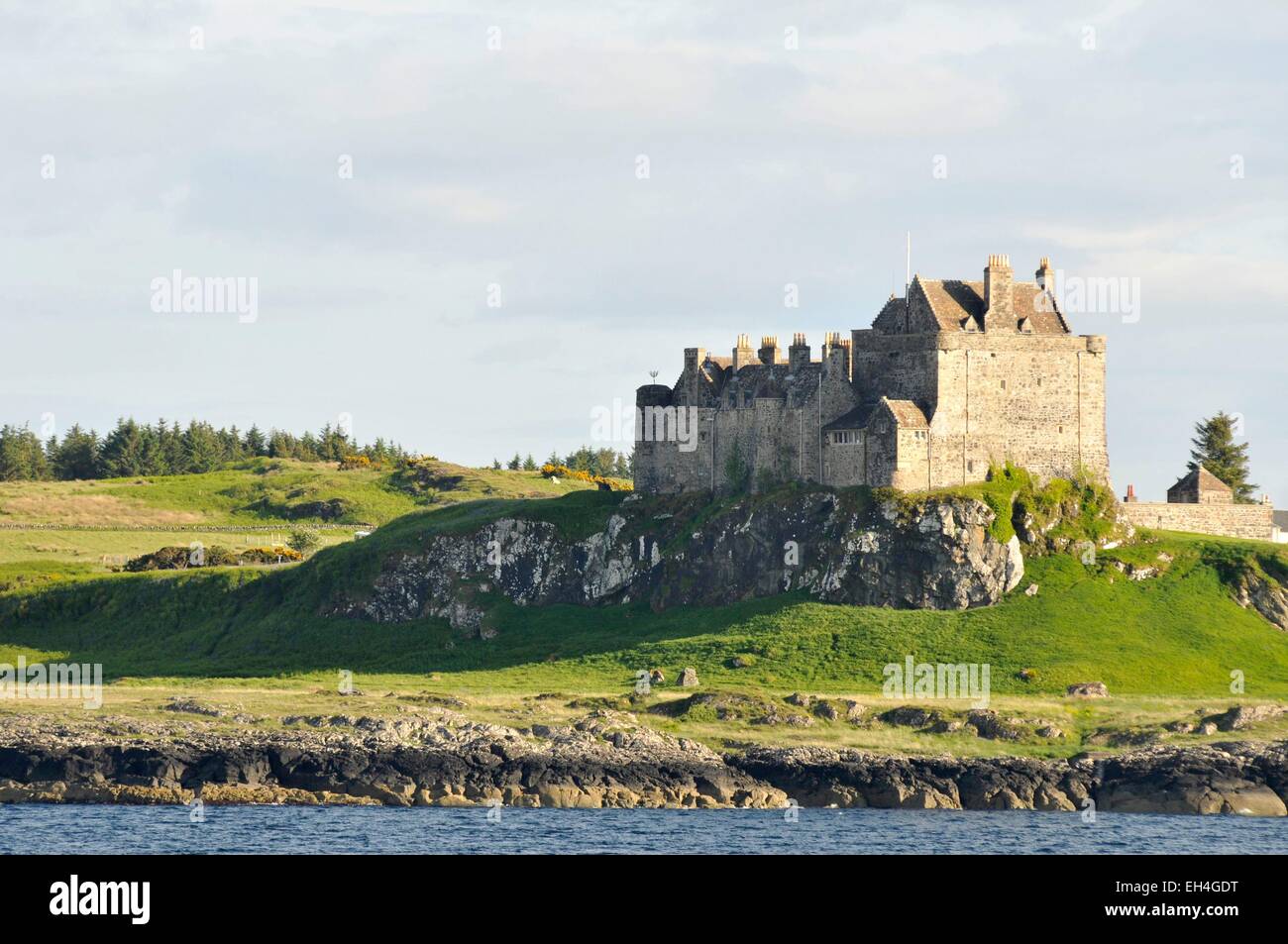United Kingdom, Scotland, Isle of Lismore, castle, aboard the ferry ...
