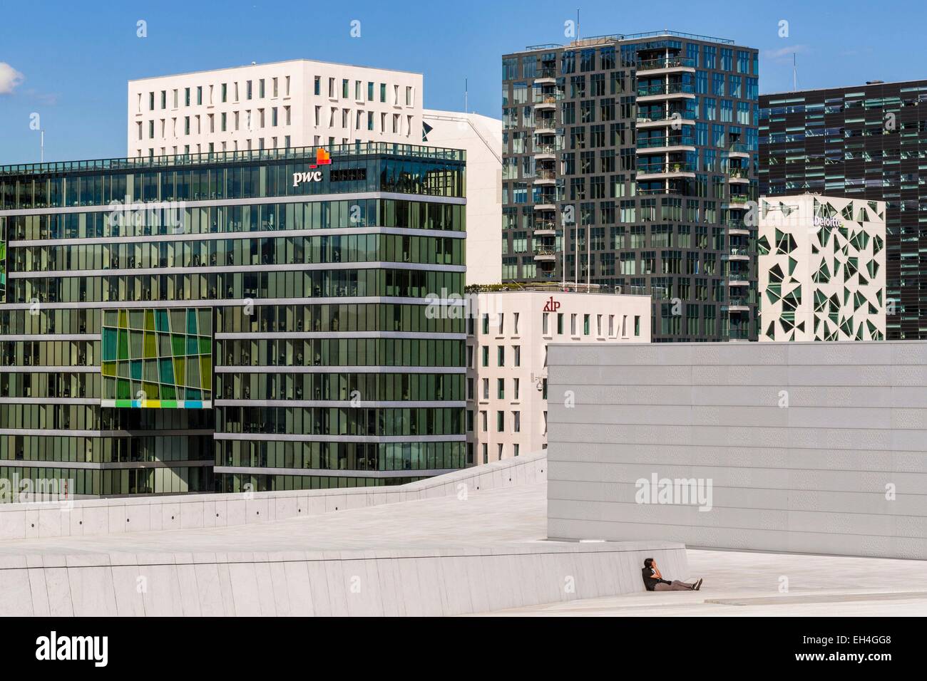 Norway, Oslo, Bj°rvika district, Opera designed by the Norwegian ...