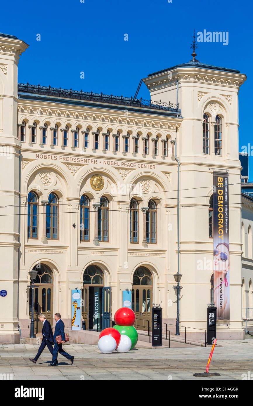 Norway, Oslo, Nobel Peace Centre (2005) in a former train station (1872 ...