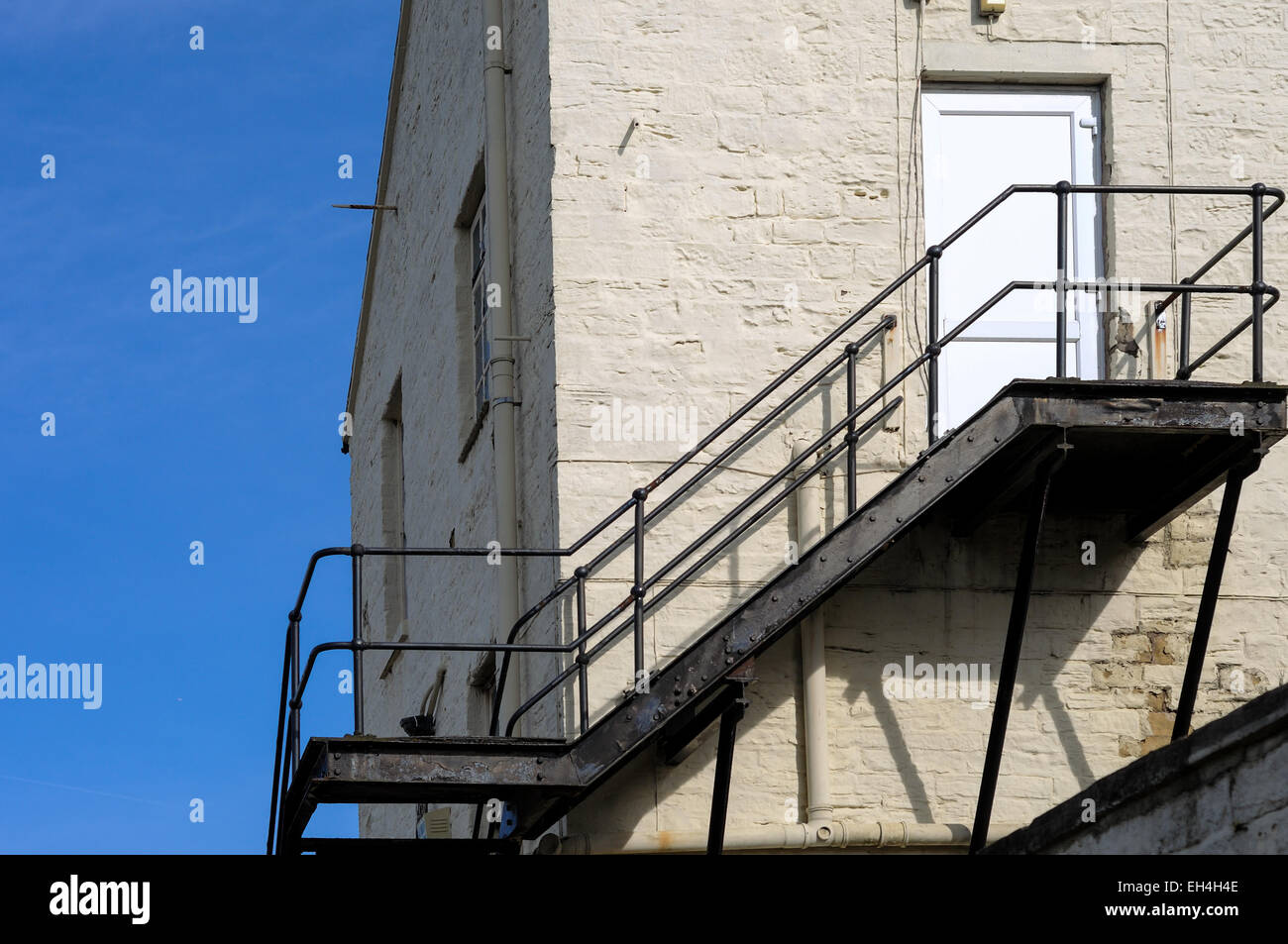 Fire Escape Exit Old Warehouse ,UK Stock Photo - Alamy