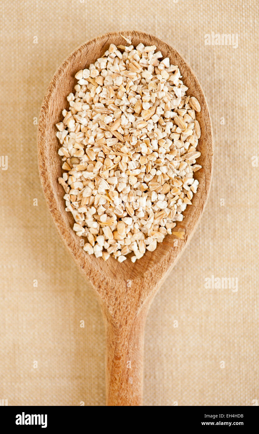 White pearled barley groats Stock Photo - Alamy