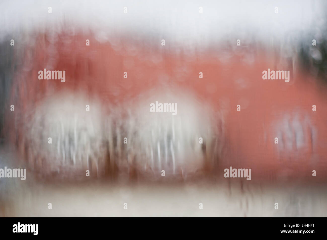Rainy blurred window abstract Stock Photo - Alamy
