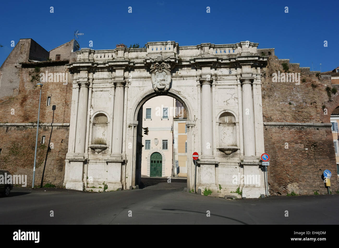 Porta Portese Gate , famous open-market site in Rome, Italy Stock Photo ...