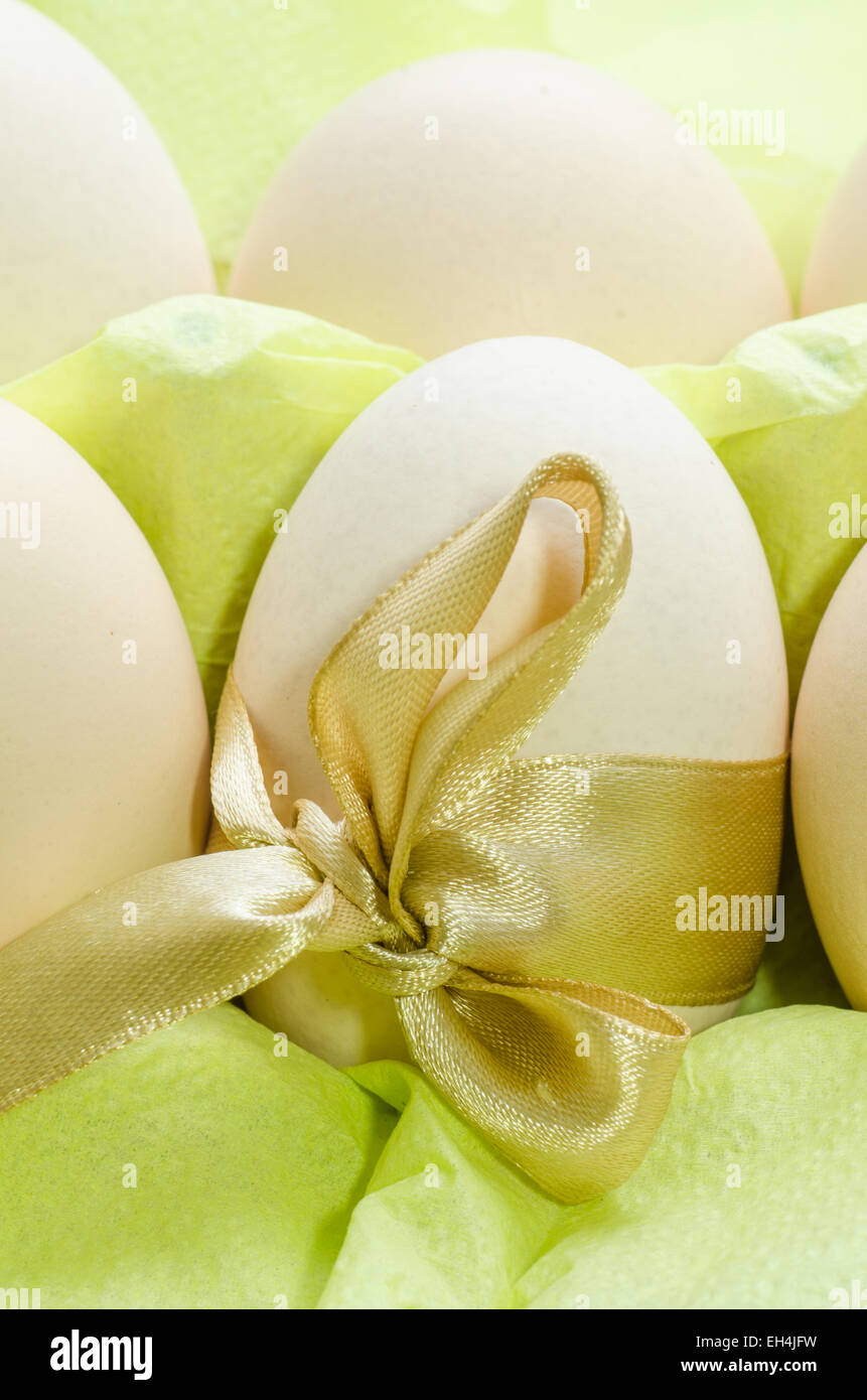 easter decorated with ribbon Stock Photo - Alamy