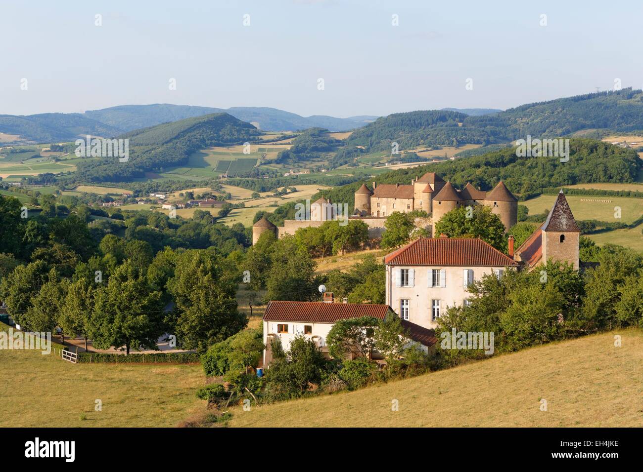 France, Saone et Loire, Berze le Chatel, the castle, Maconnais Stock ...