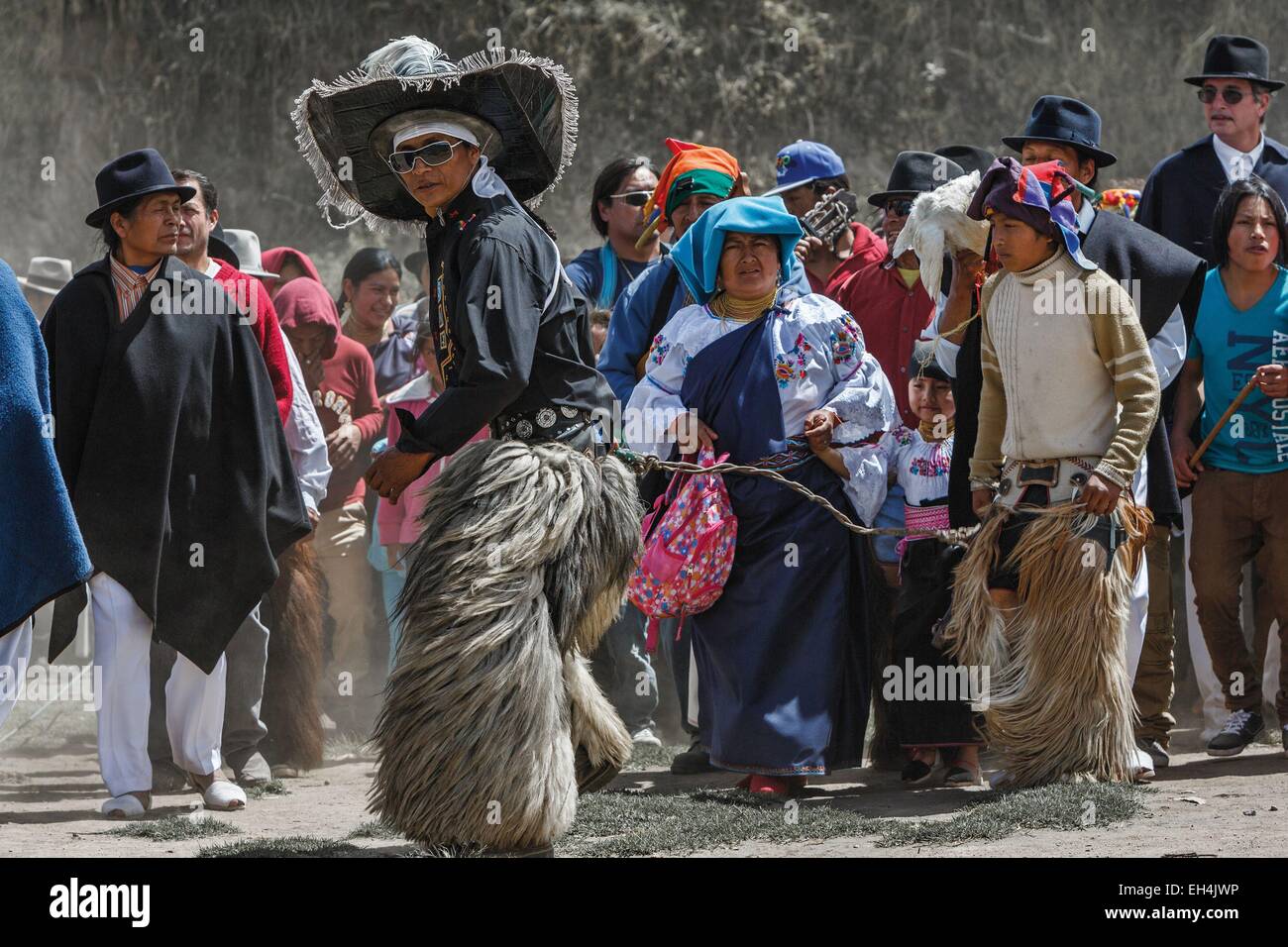 Ecuador, Imbabura, San Pablo rural community, Intyrami day, group of ...
