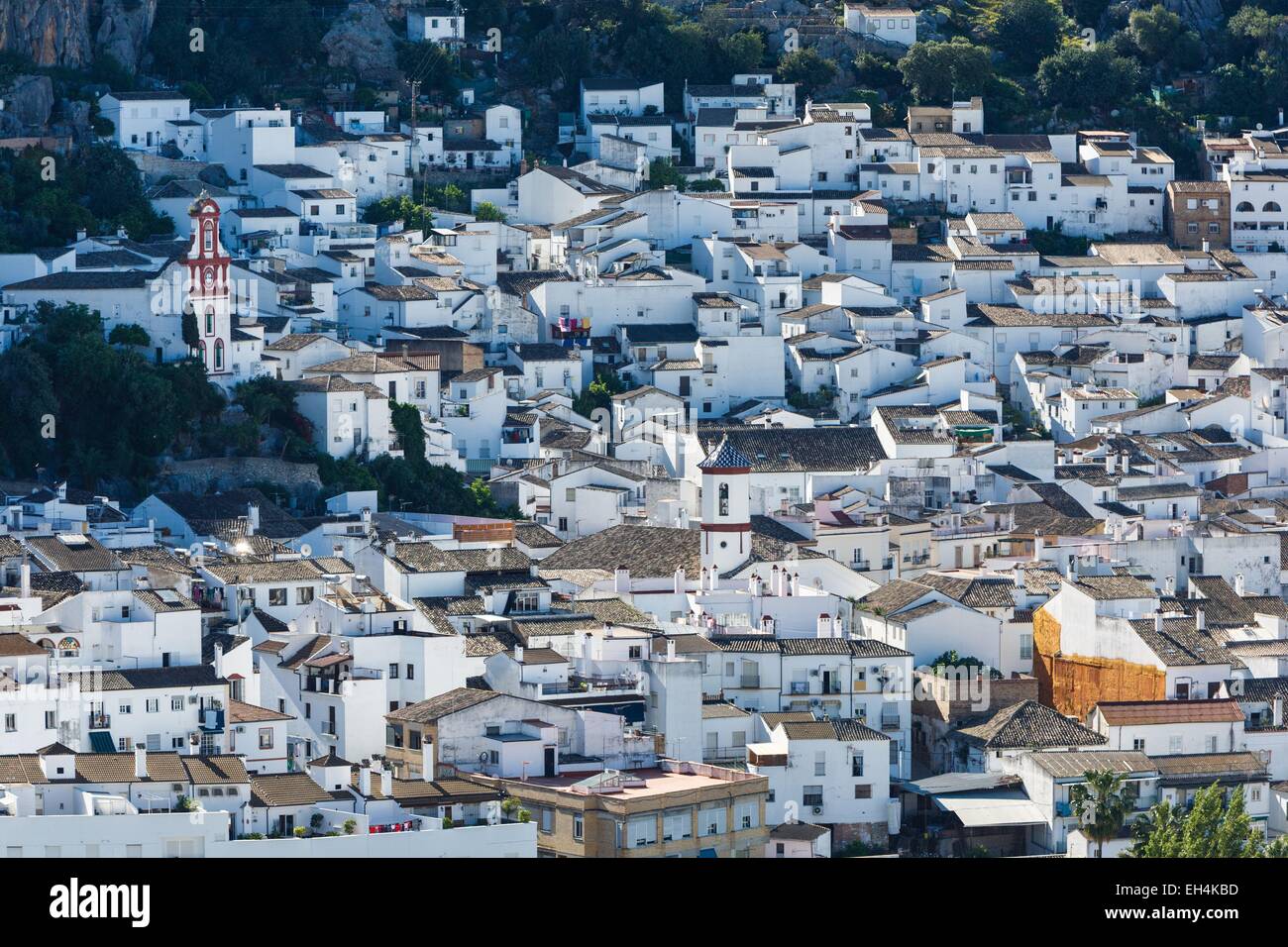 Spain, Andalusia, Cadix, Ubrique, overwhelming views of the town Stock ...