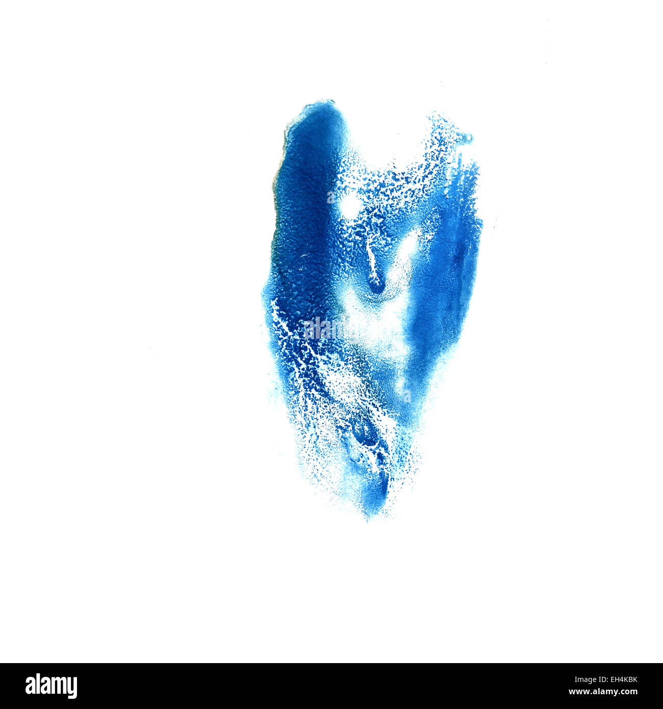 stain blue with watercolour paint stroke watercolor isolated Stock ...