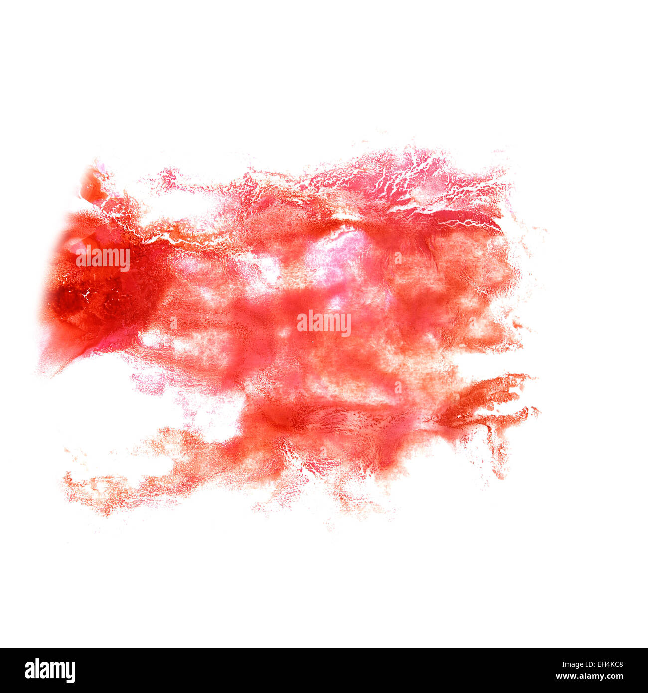stain red with watercolour paint stroke watercolor isolated Stock Photo ...
