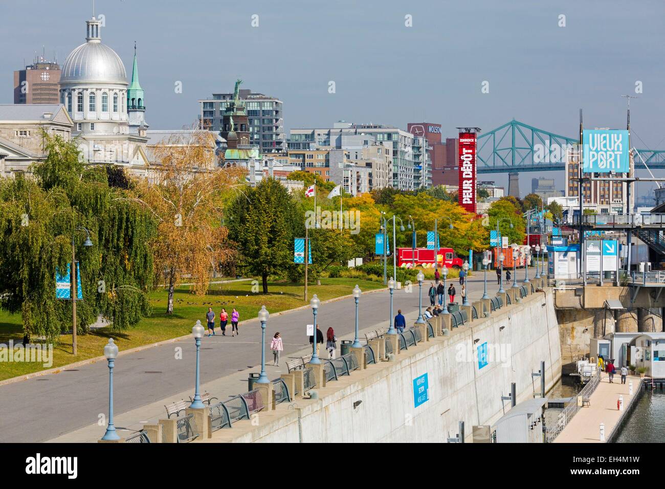 Canada, Quebec, Montreal, Old Montreal, the Old Port, docks ...