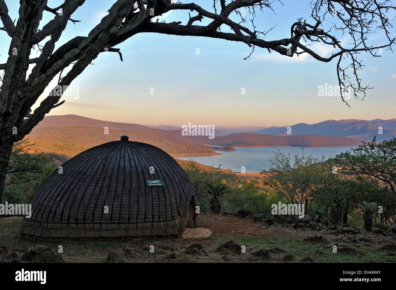 South Africa, Kwazulu Natal, Eshowe, Zululand, Shakaland Stock Photo ...