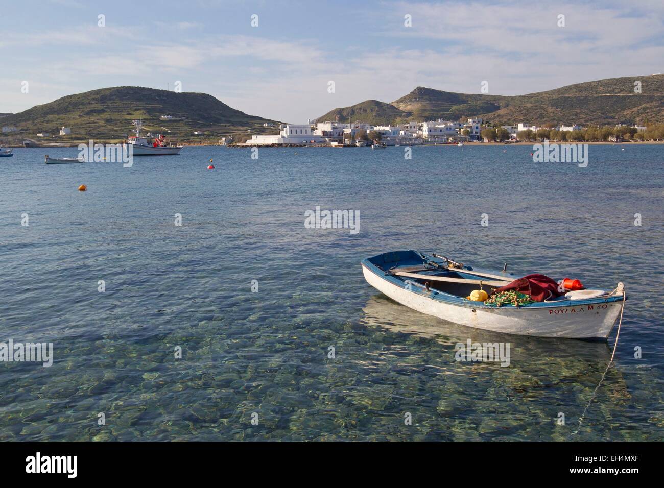 Greece, Cyclades, Island of Milos, pollonia Stock Photo - Alamy