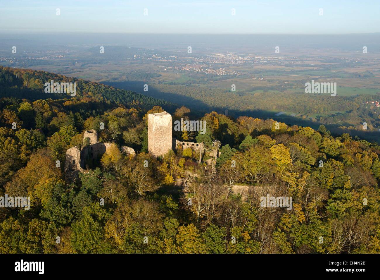 France, Bas Rhin, Landsberg castle (aerial view Stock Photo - Alamy