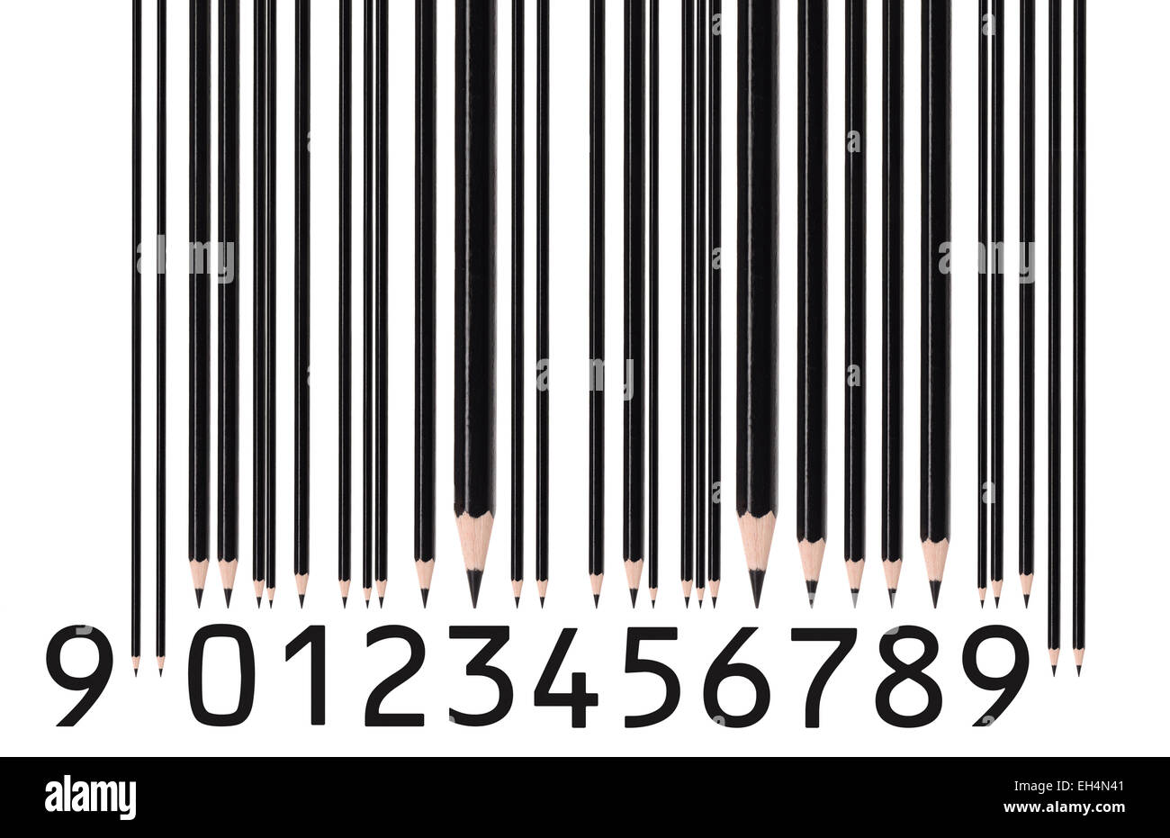 Pencil Barcode Creative Commerce Concept Stock Photo - Alamy