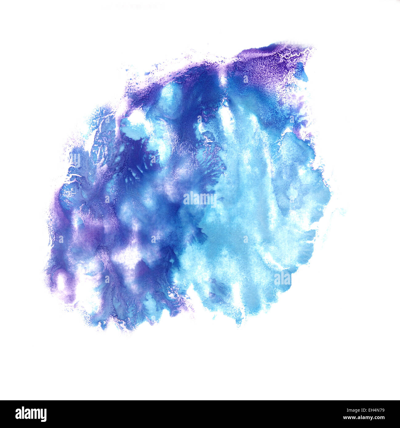 stain blue, lilac with watercolour paint stroke watercolor iso Stock ...