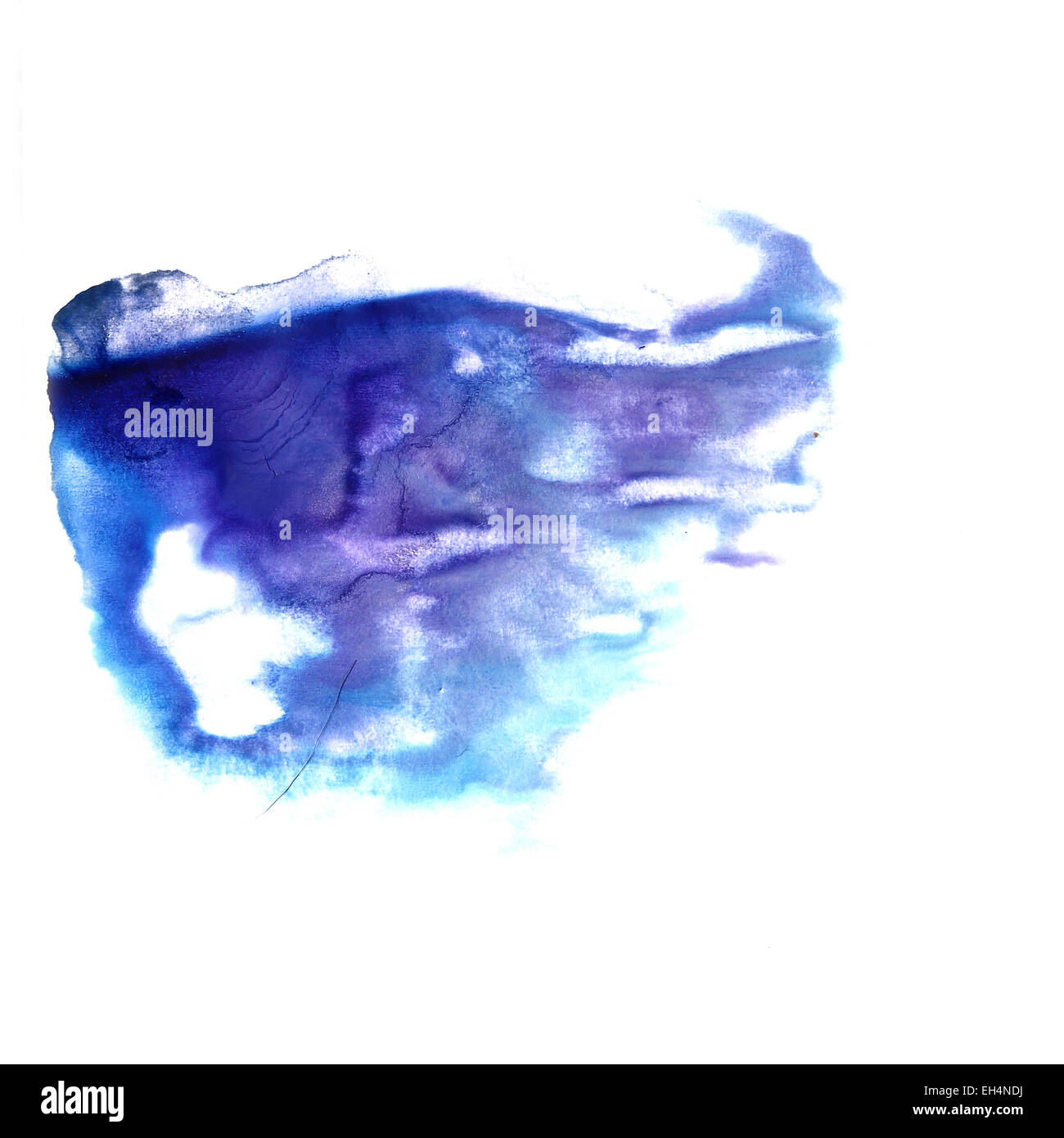 stain blue, lilac with watercolour paint stroke watercolor isola Stock ...
