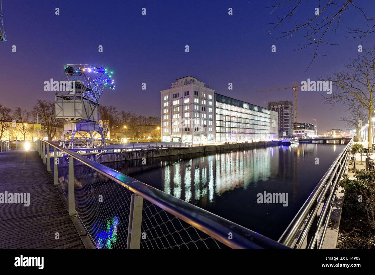 France, Bas Rhin, Strasbourg, development of port du Rhin (Rhine's ...