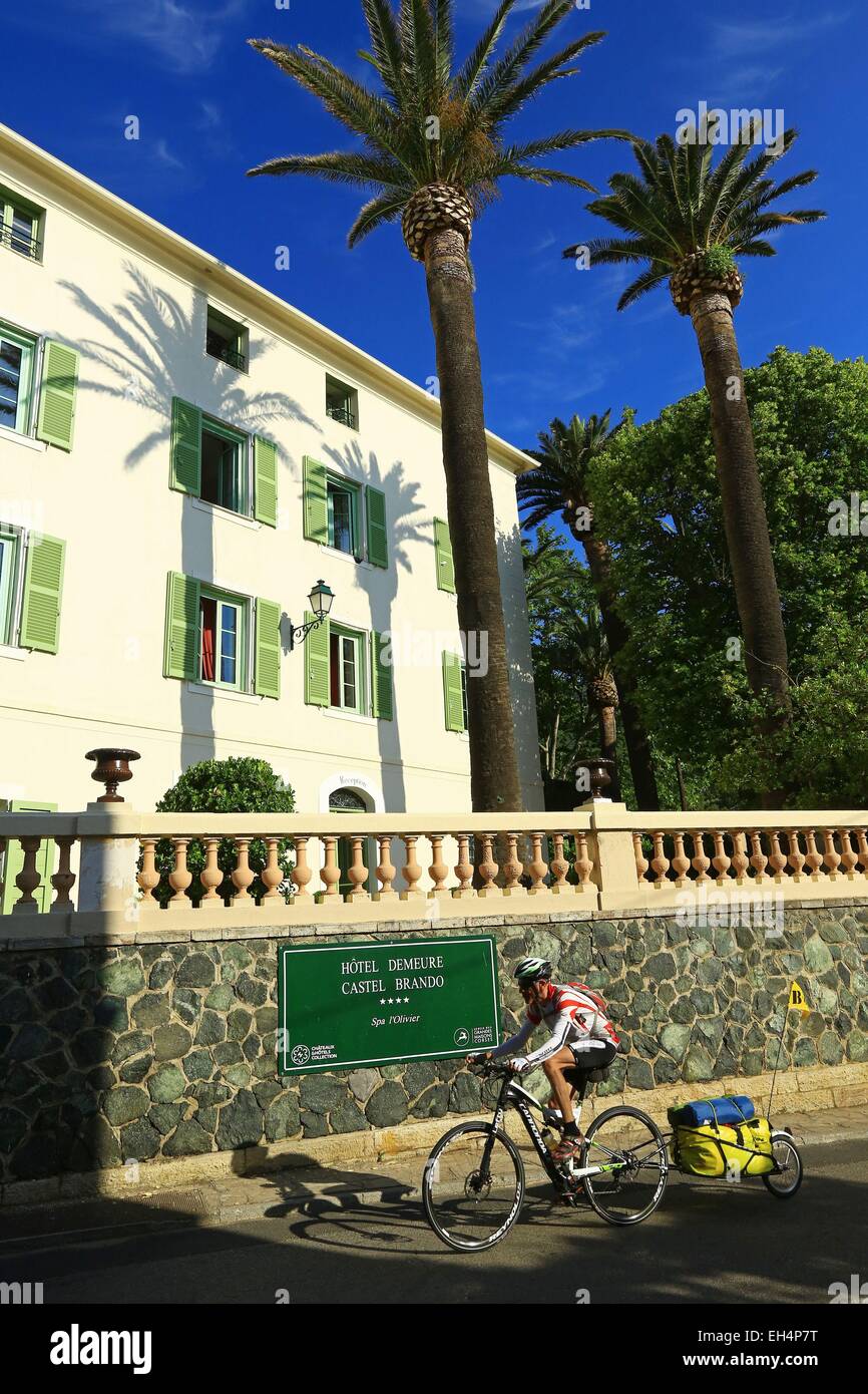 France, Haute Corse, Cap Corse, Brando, Erbalunga marina, Hotel Castel ...