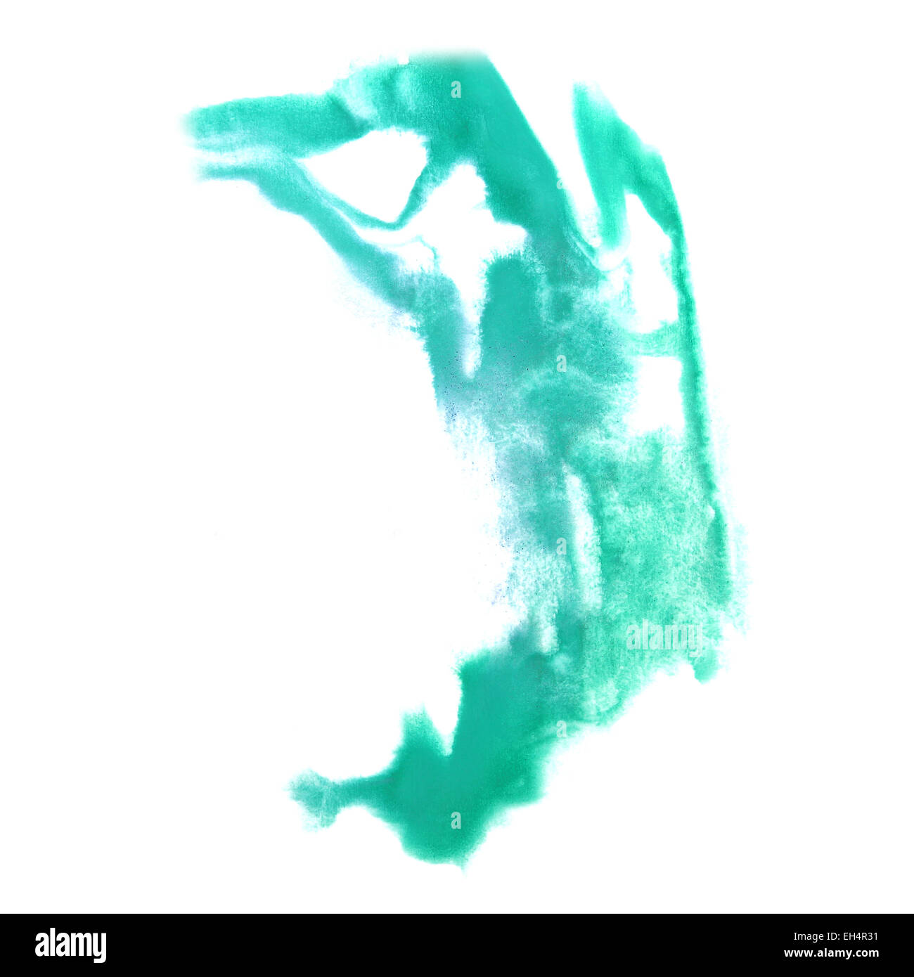 stain green with watercolour paint stroke watercolor isolated Stock ...