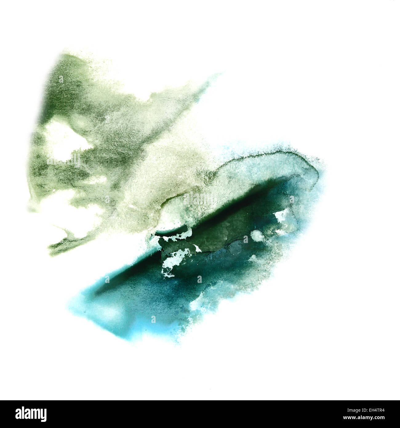 stain marsh, blue with watercolour paint stroke watercolor isola Stock ...