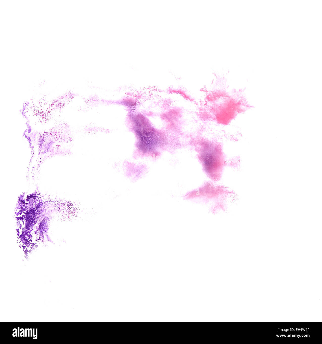 stain pink with watercolour paint stroke watercolor isolated Stock ...