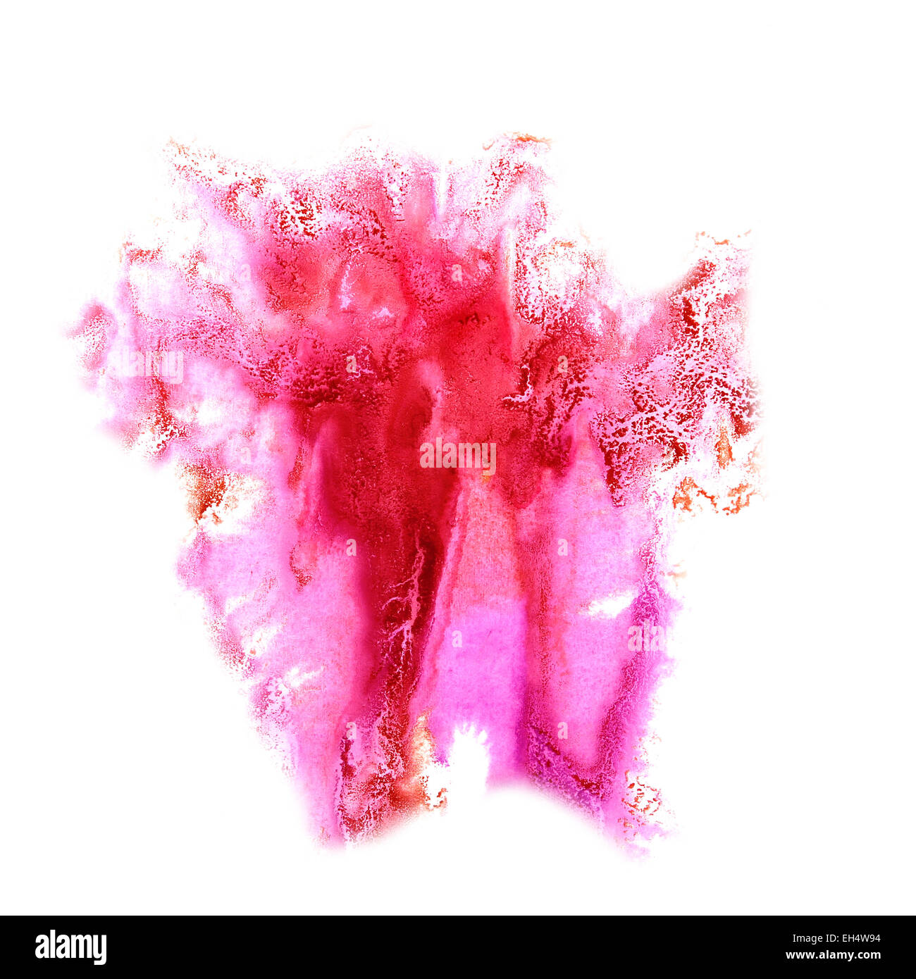 stain pink with watercolour paint stroke watercolor isolated Stock ...