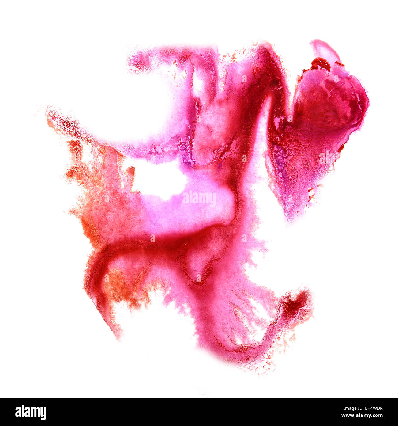 stain pink, brown with watercolour paint stroke watercolor isola Stock ...