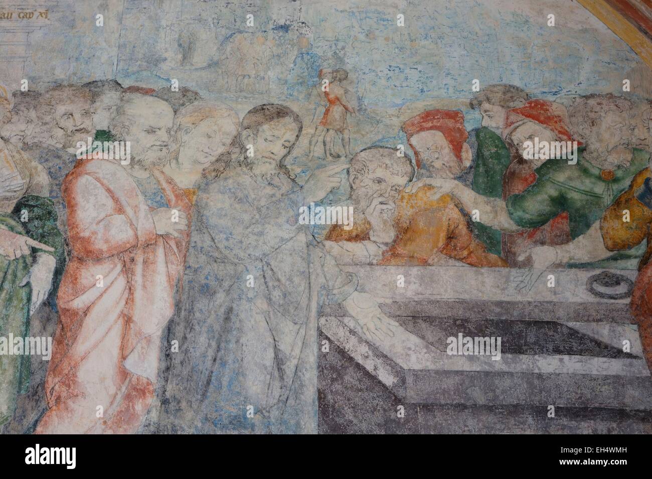 France, Saone et Loire, Cuisery, Chapel Caron, wall paintings, 16th ...