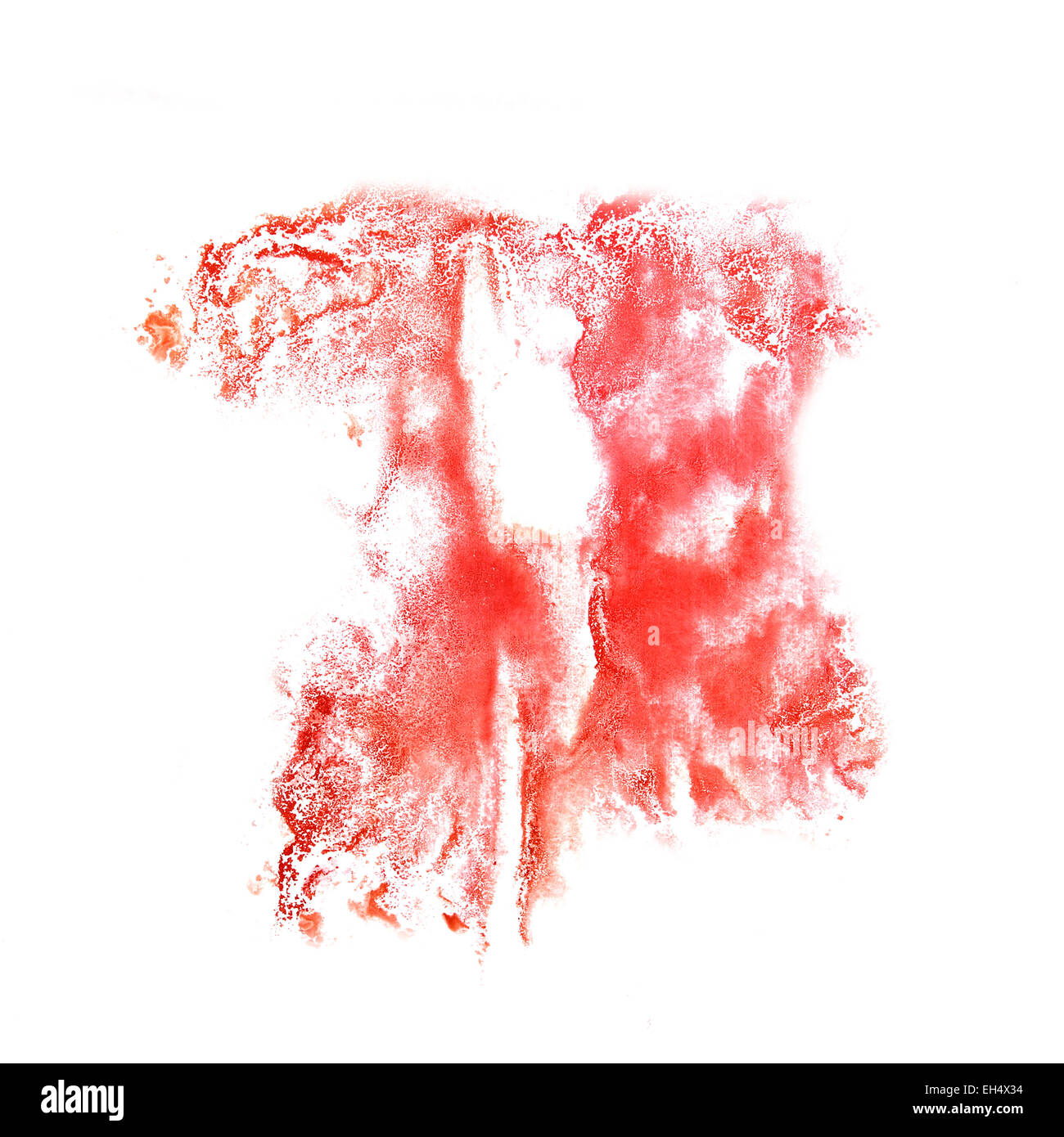 stain red with watercolour paint stroke watercolor isolated Stock Photo ...