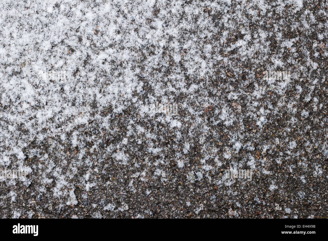 Closeup of asphalt covered in snow, viewed from above Stock Photo - Alamy