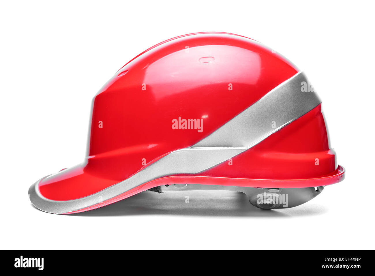 Red safety helmet Stock Photo - Alamy