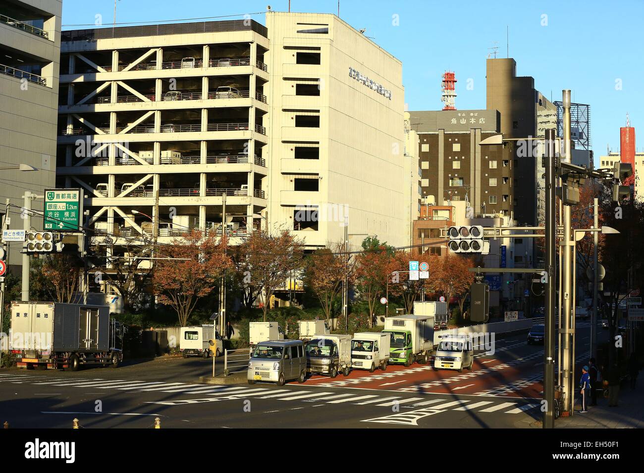 Japan, Honshu island, Tokyo, Chuo, Tsukiji district, Harumi Street ...