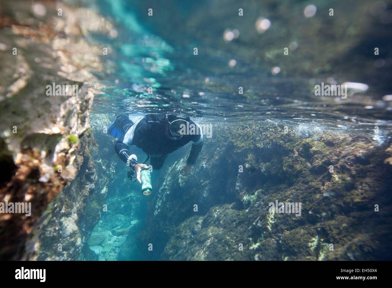 Greece, Cyclades, Island of Milos, scuba diving Stock Photo - Alamy