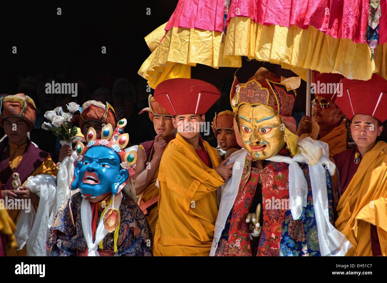 India, Jammu and Kashmir, Ladakh, Hemis, buddhist festival at the Hemis ...