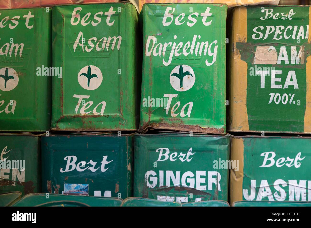 Nepal, Kathmandu, tea shop in Thamel quarter Stock Photo - Alamy