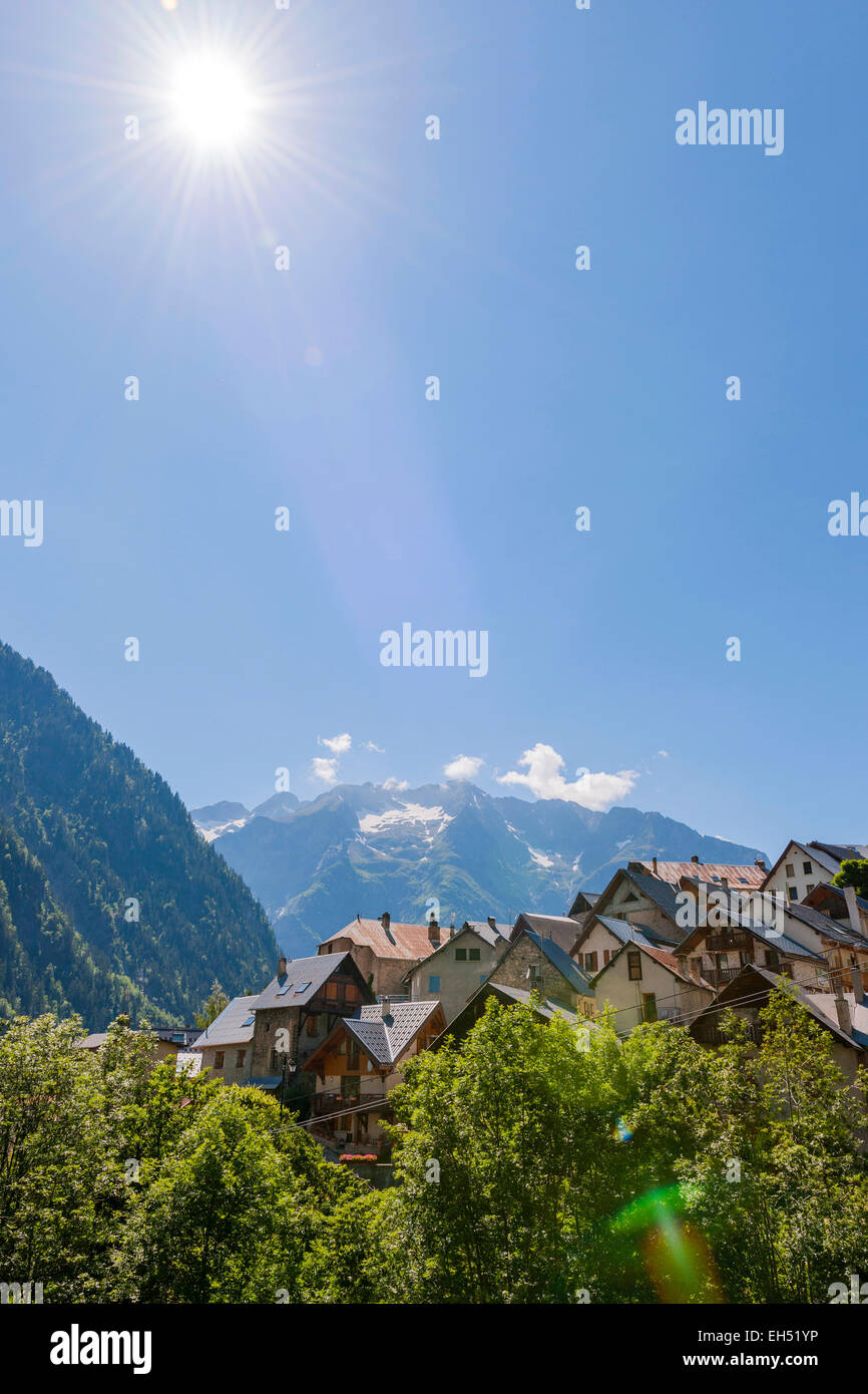 France, Isere, Veneon valley, Venosc in the Oisans massif Stock Photo ...