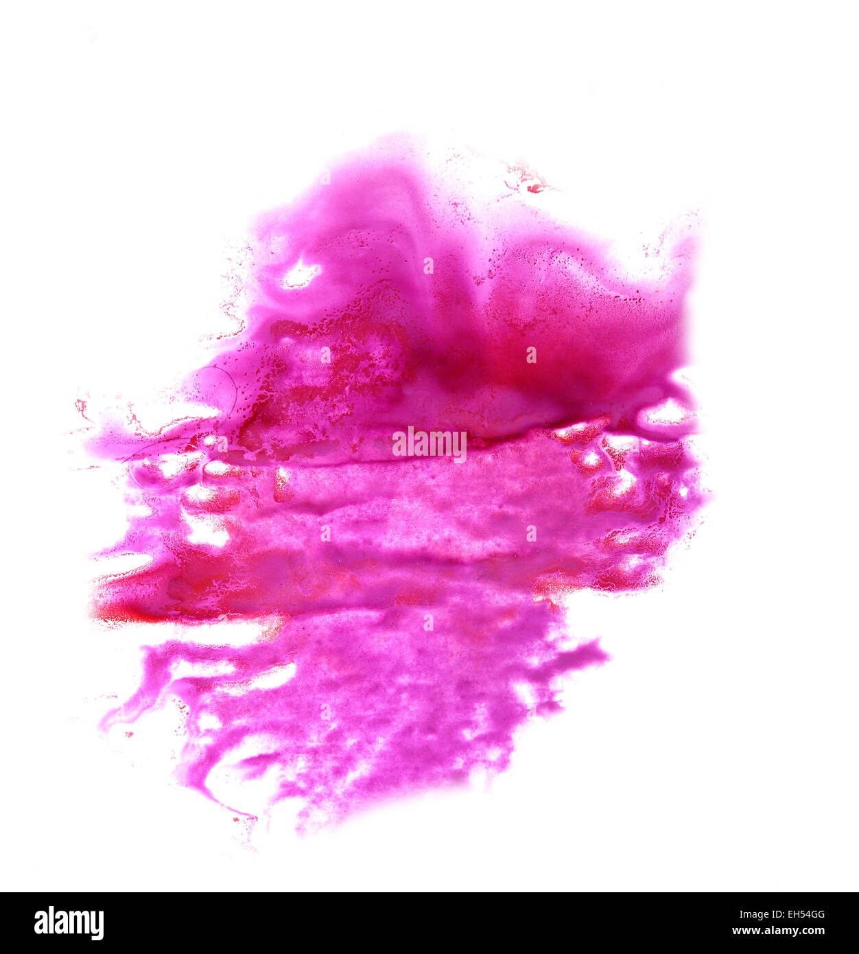 stain with pink watercolour paint stroke watercolor isolated Stock ...