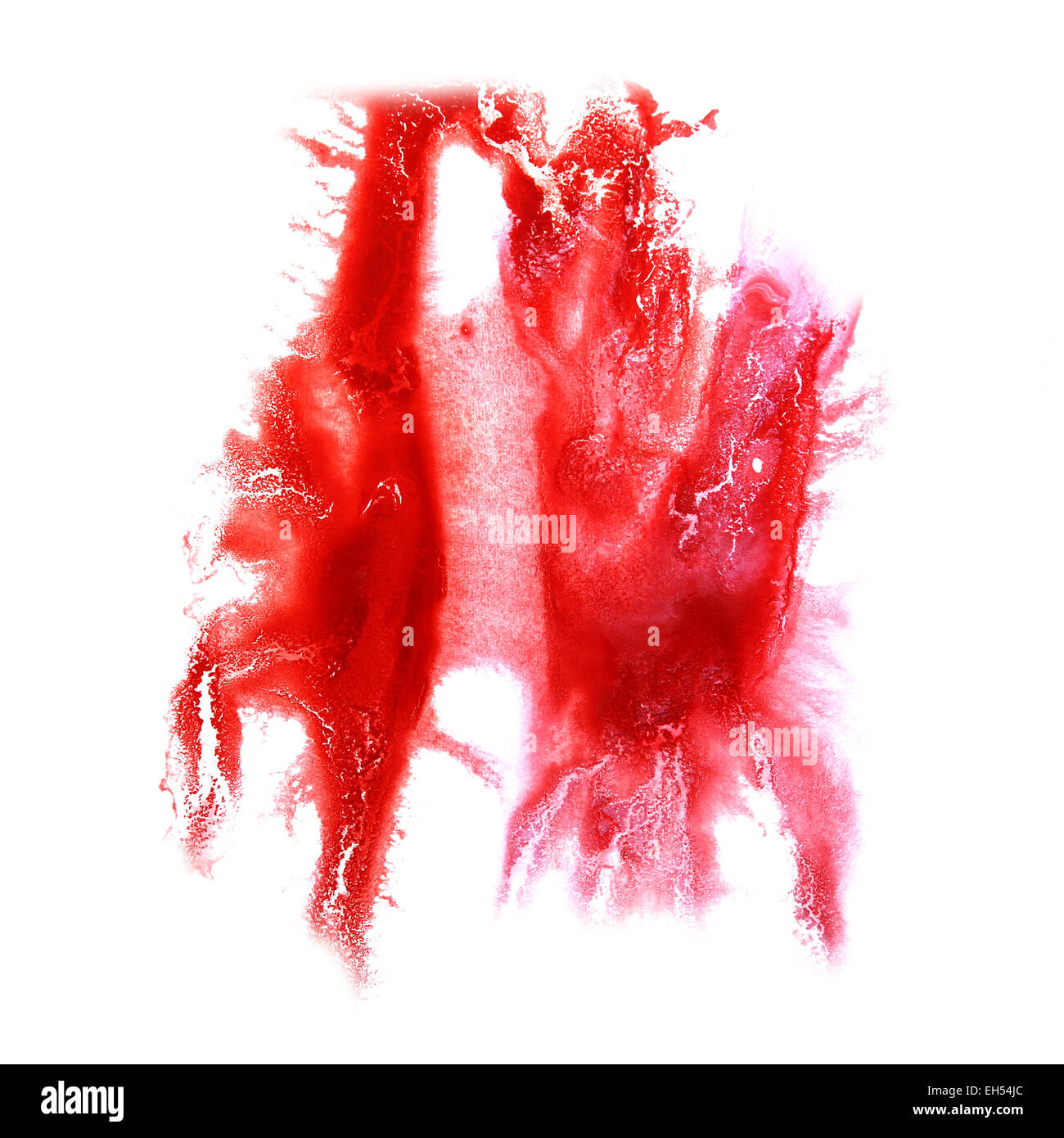 stain with watercolour paint red stroke watercolor isolated Stock Photo ...