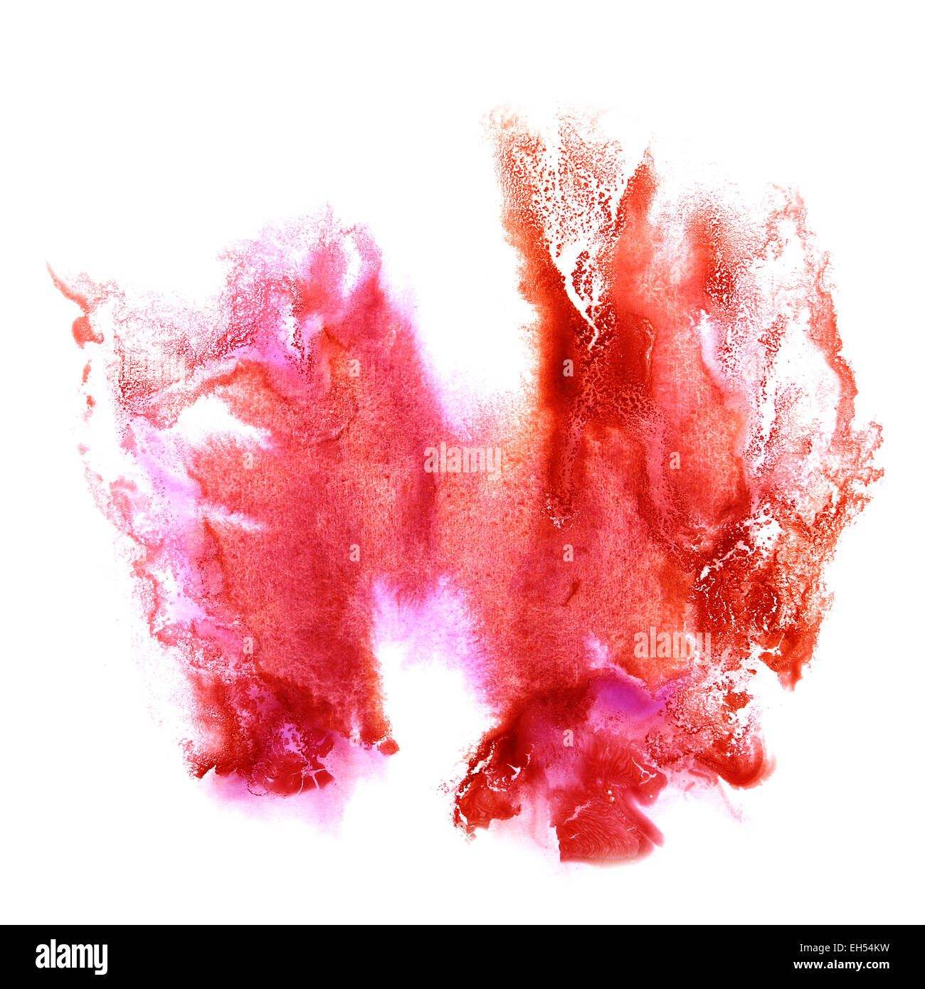 stain with watercolour paint red stroke watercolor isolated Stock Photo ...
