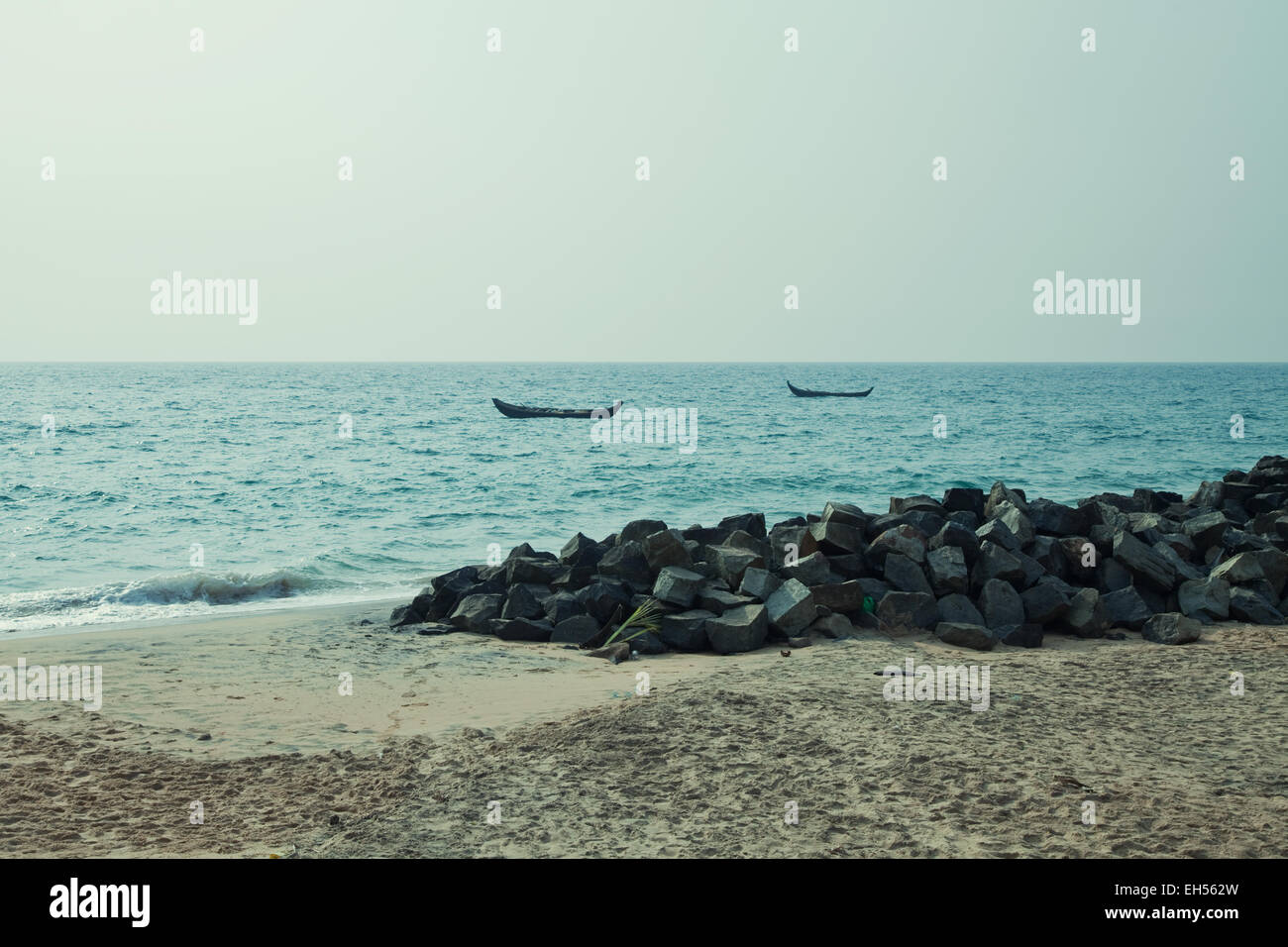 Sandy beach with boat hi-res stock photography and images - Alamy