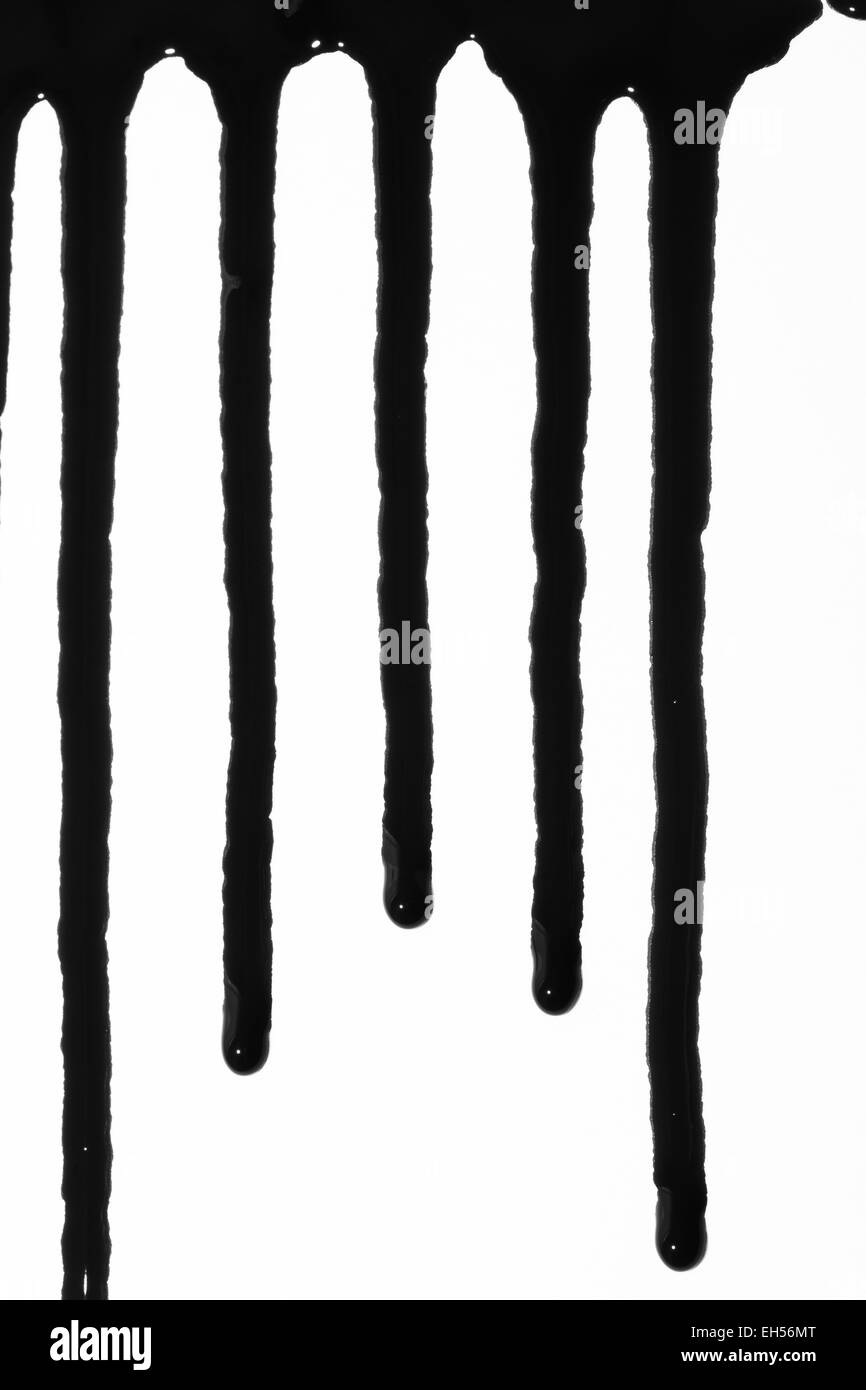Ink or oil splat and drips Stock Photo - Alamy