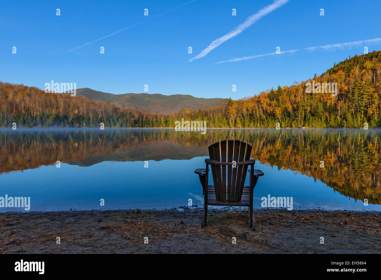 beautiful autumn view of Heart Lake in Lake Placid Stock Photo - Alamy