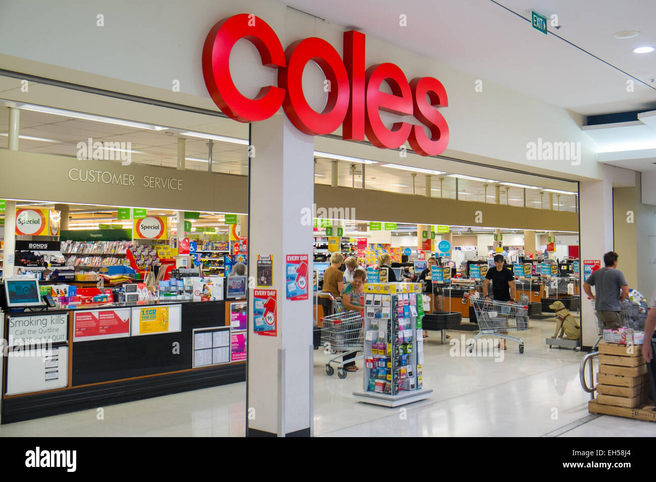 Supermarket exit sign hi-res stock photography and images - Alamy